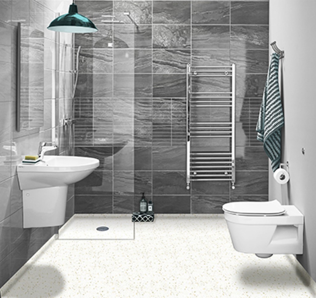 Ikon Wetroom Safety Vinyl Flooring - N&C Phlexicare