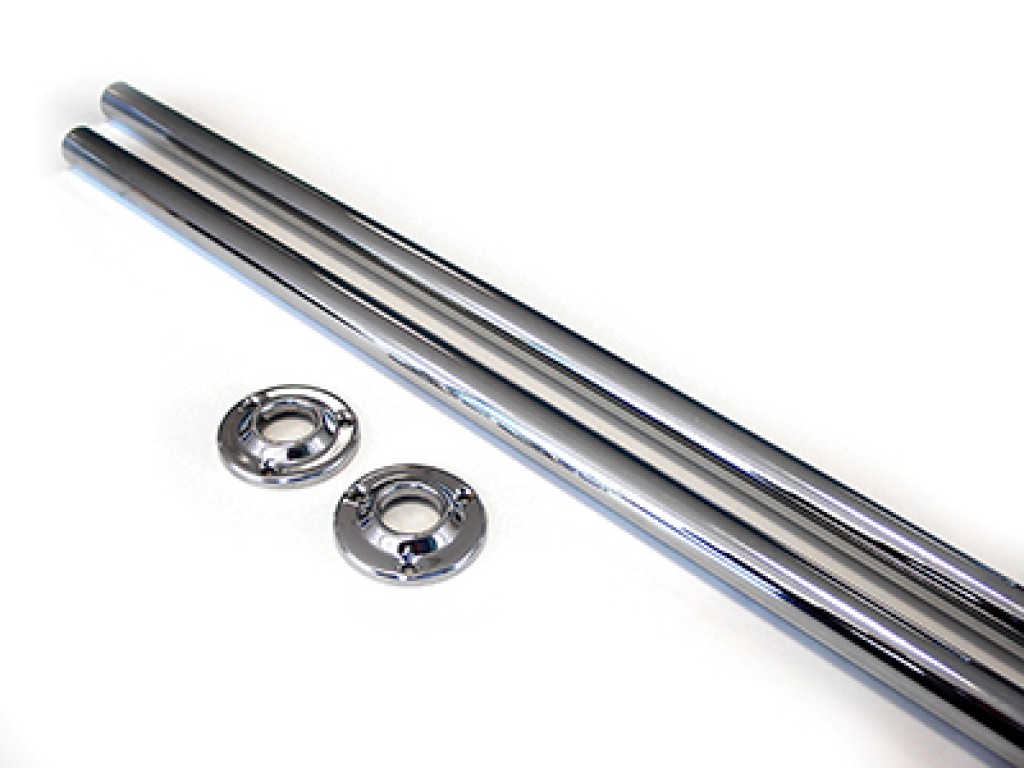 Chrome Rail - for Straight Fixing Between Walls - N&C Phlexicare