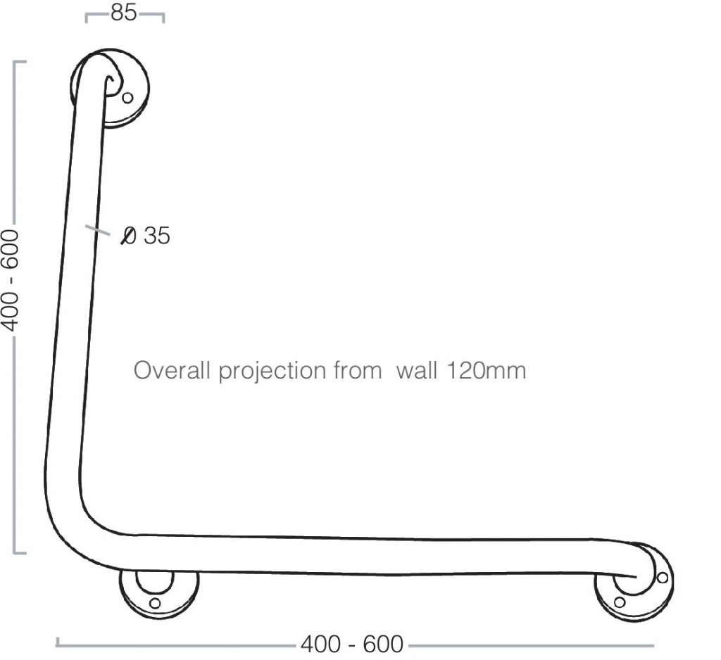 Nova Grab Rail - Angled and L Shape - N&C Phlexicare