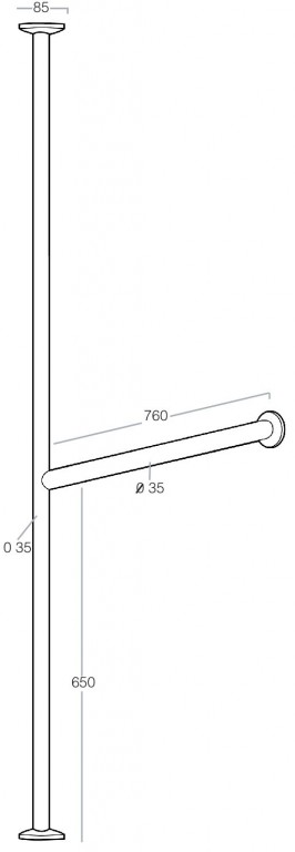 Astral Grab Rail - Floor to Ceiling - N&C Phlexicare