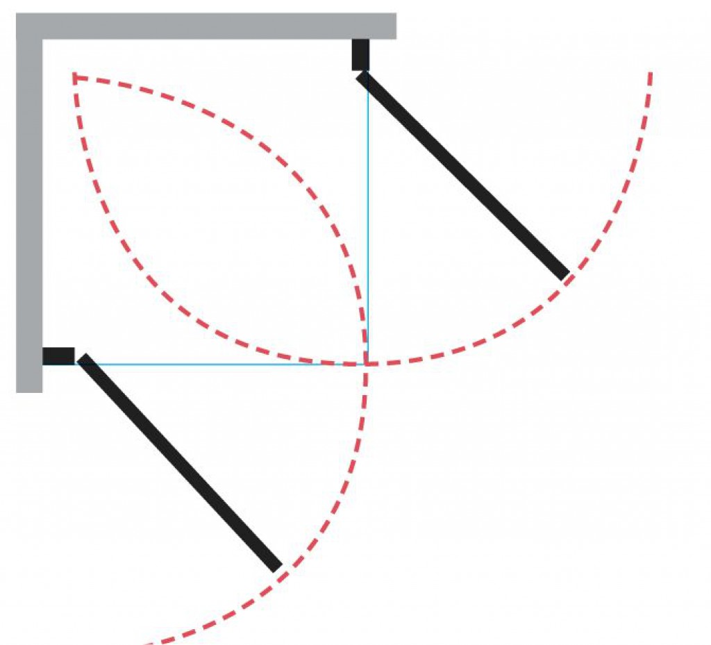 Pro-doors Option C - Corner entry single doors - N&C Phlexicare